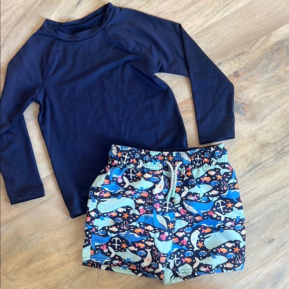 Cat & Jack | Swim | Cat Jack Blue Rashguard Swim Set | Poshmark